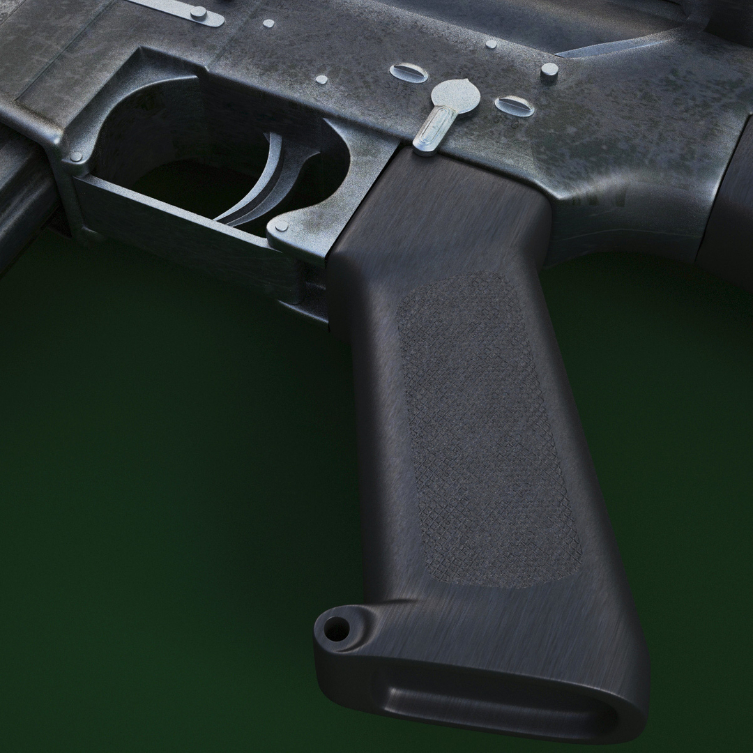 m16a1 assault rifle m7 3d max