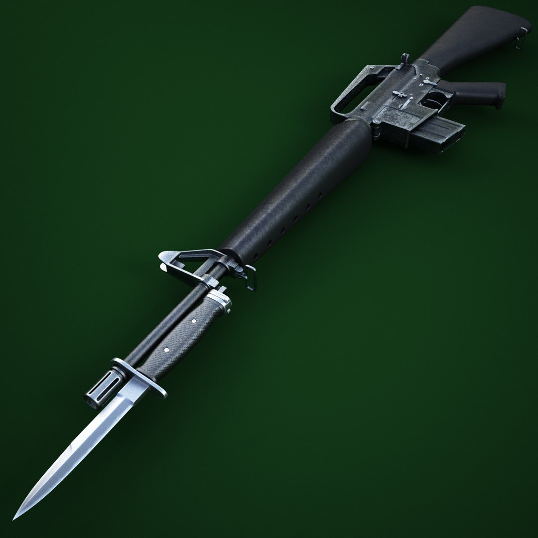 M16a1 Assault Rifle M7 3d Max