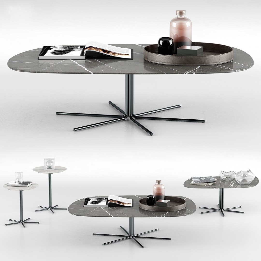 3D Model Minotti Rays Coffee Tables - TurboSquid 1591570