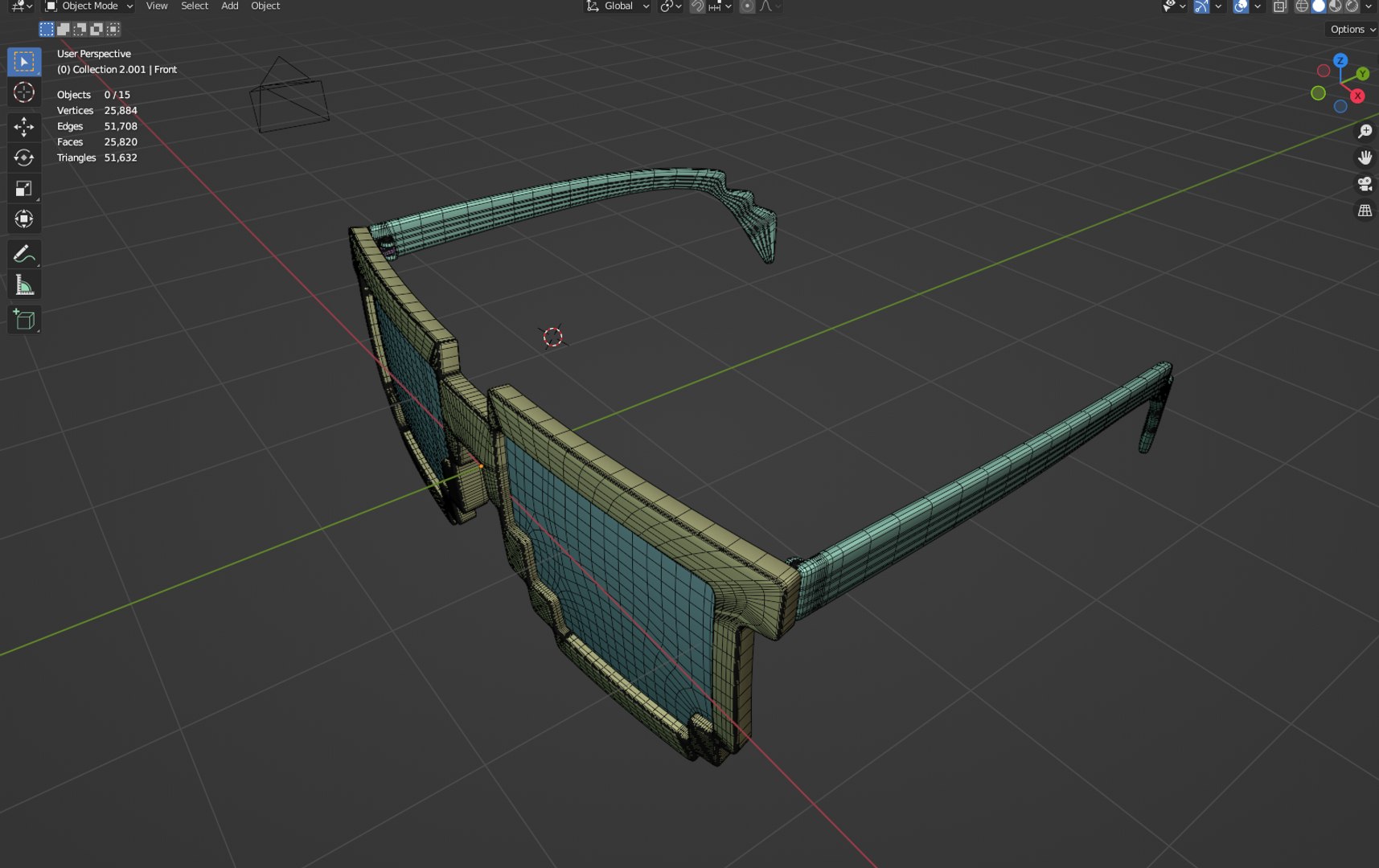 3D Pixel Style Sunglasses Model - TurboSquid 1960418