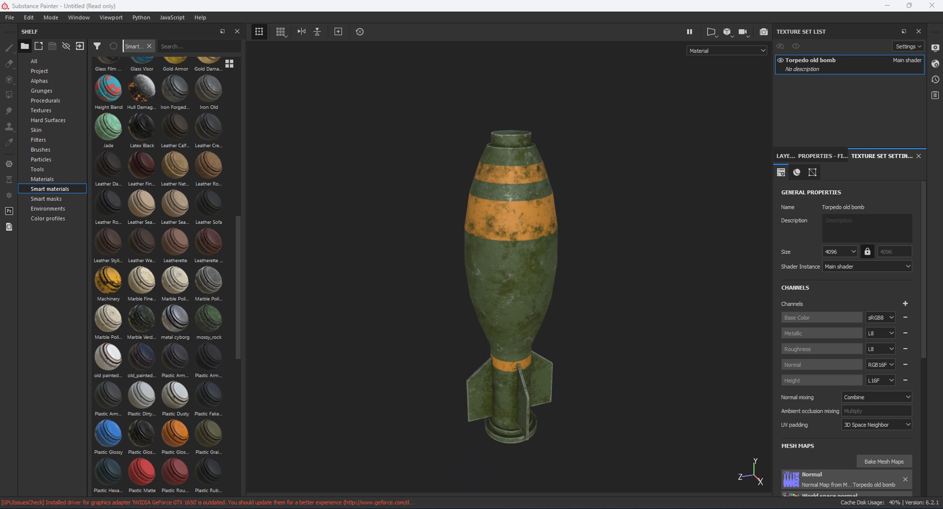 Torpedo Old Bomb 3D Model - TurboSquid 2188200