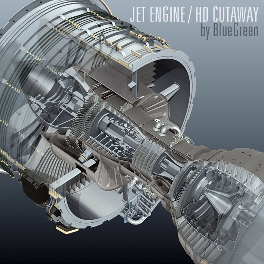 jet engine cutaway view