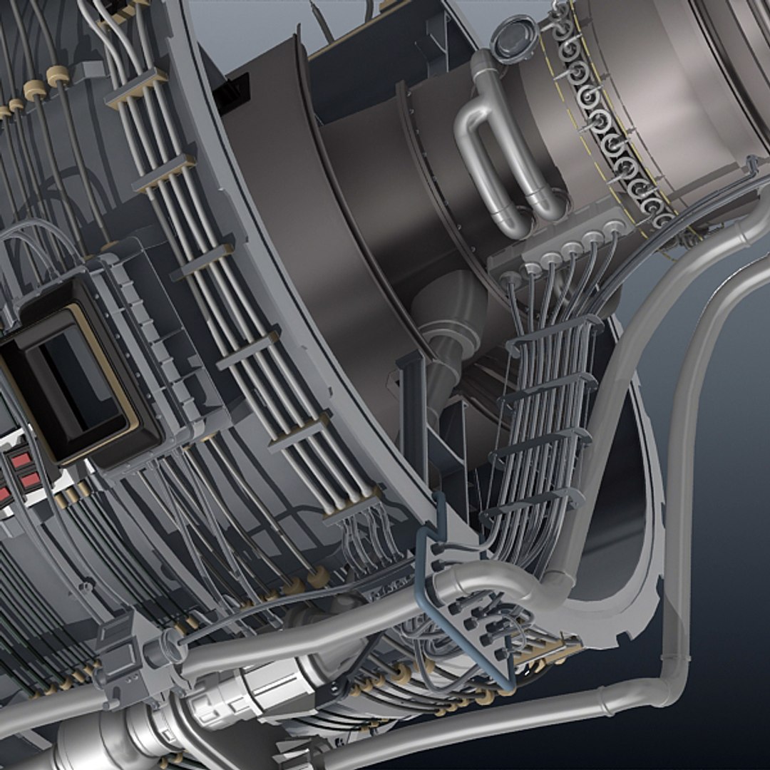3d Jet Engine Cutaway Model