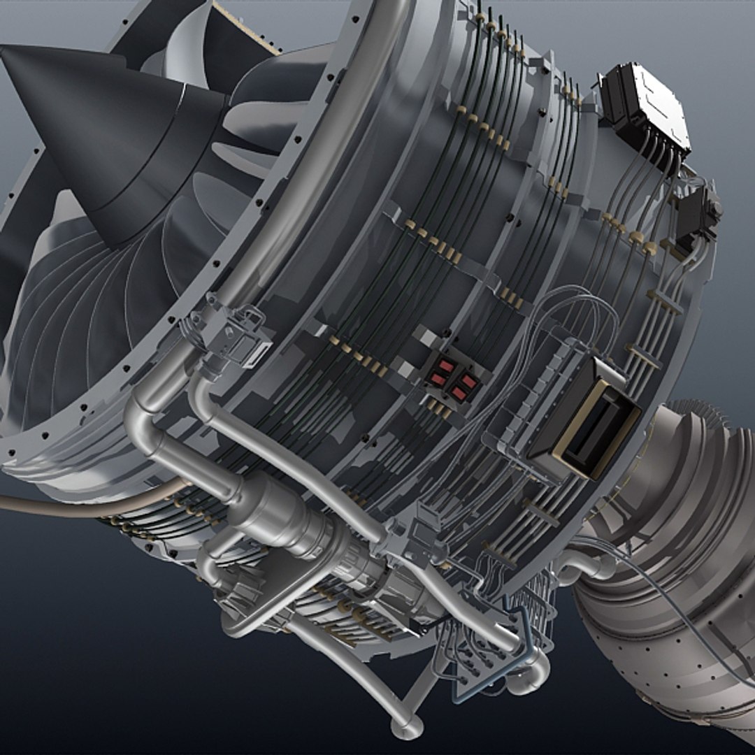 3d Jet Engine Cutaway Model