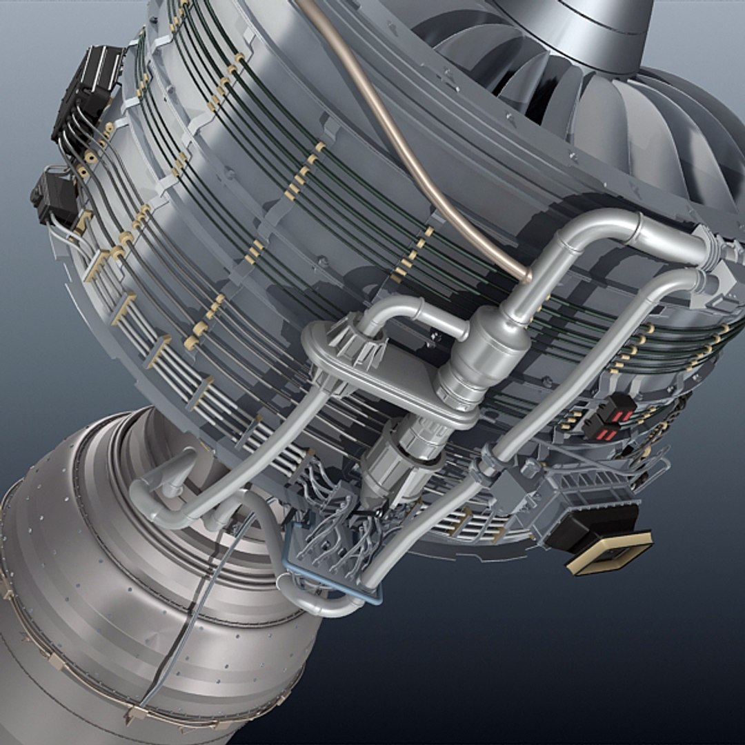 3d Jet Engine Cutaway Model