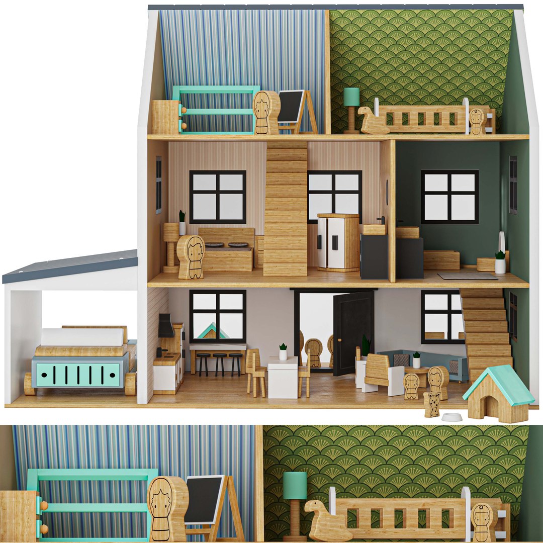 Coco Village Dollhouse 3D Model - TurboSquid 2087407