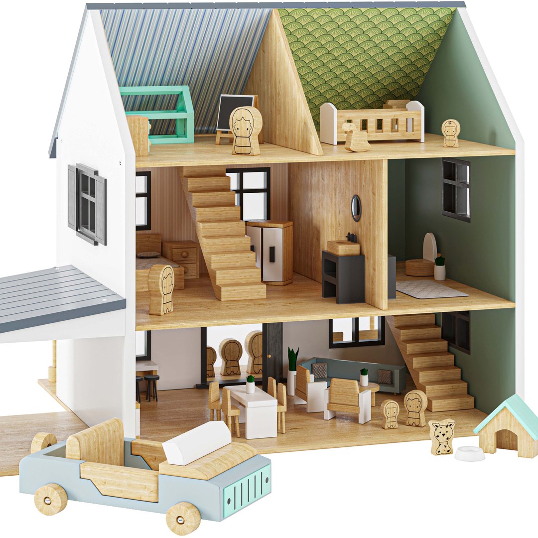 Coco Village Dollhouse 3D Model - TurboSquid 2087407
