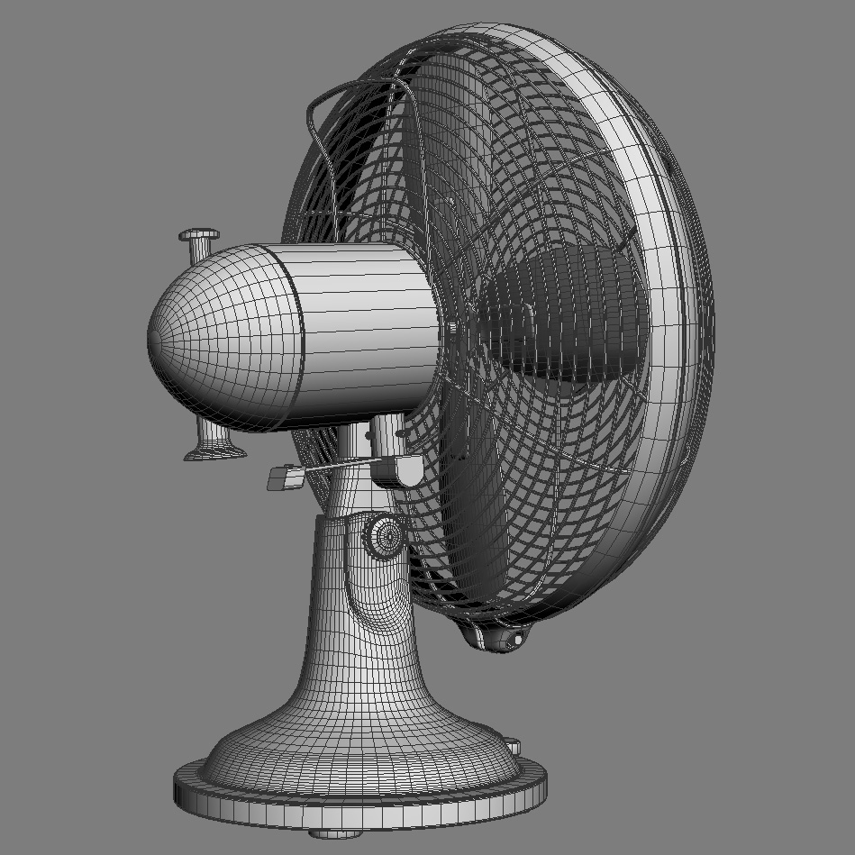 3d model table fan
