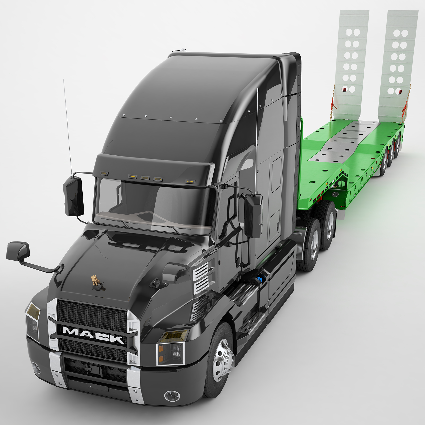 3D Mack Anthem 70 Sleeper 2020 Drake Trailer 04 model - TurboSquid 1804310