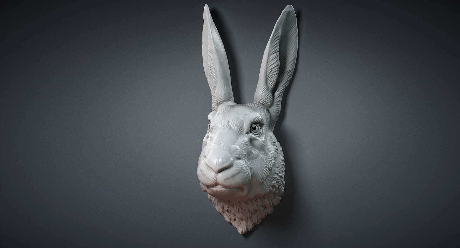 Rabbit Hare Head Sculpture Model - TurboSquid 1226964