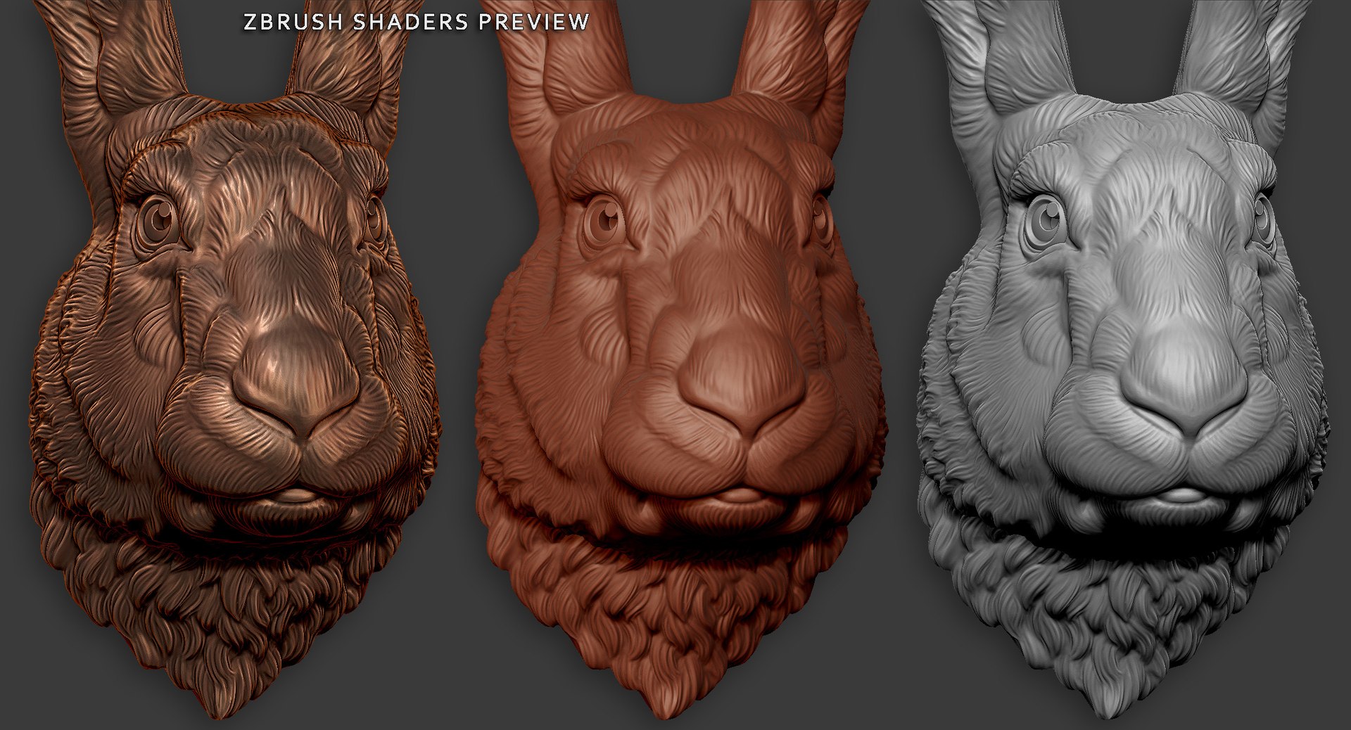 Rabbit Hare Head Sculpture Model - TurboSquid 1226964