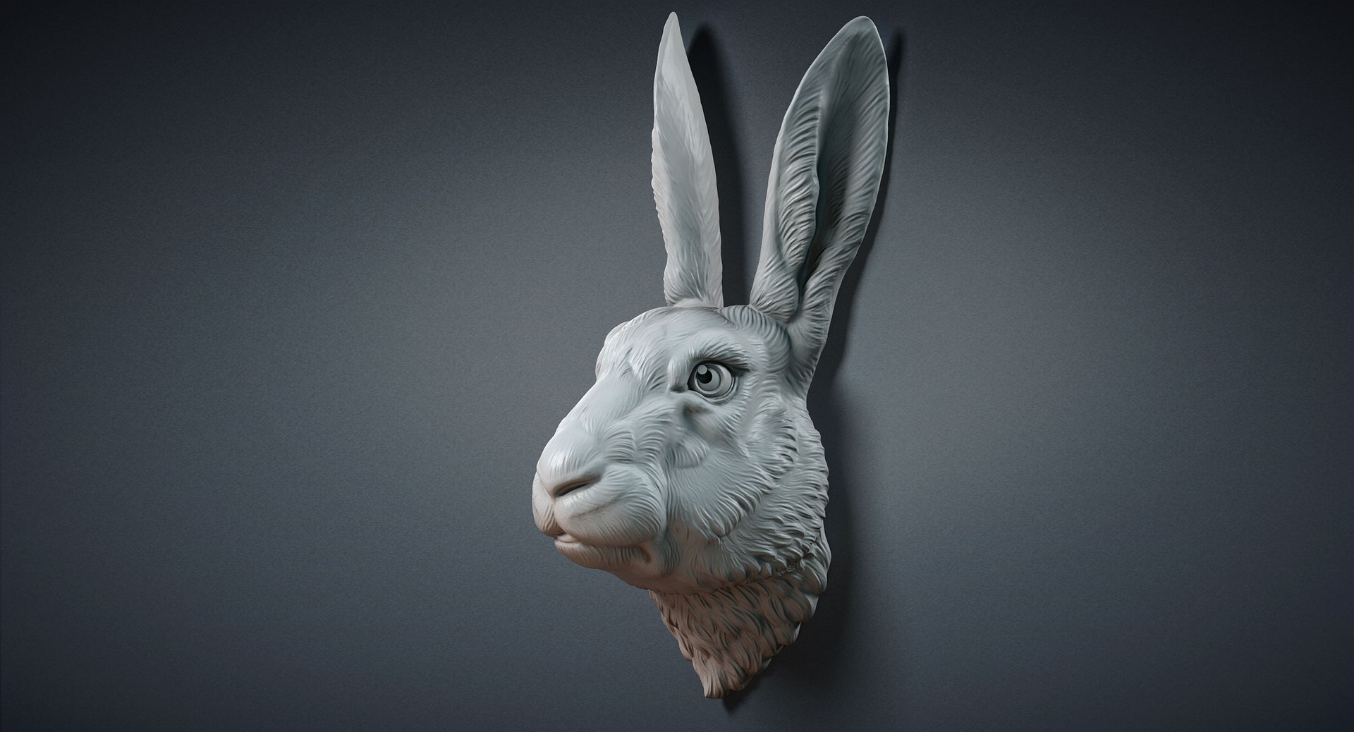 Rabbit Hare Head Sculpture Model - TurboSquid 1226964