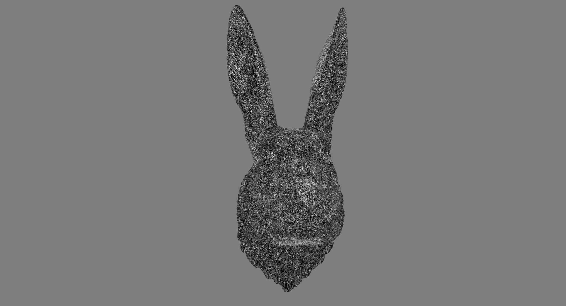 Rabbit Hare Head Sculpture Model - TurboSquid 1226964