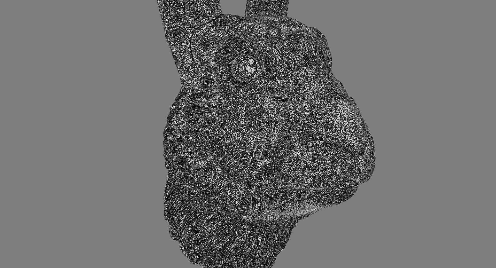 Rabbit Hare Head Sculpture Model - TurboSquid 1226964