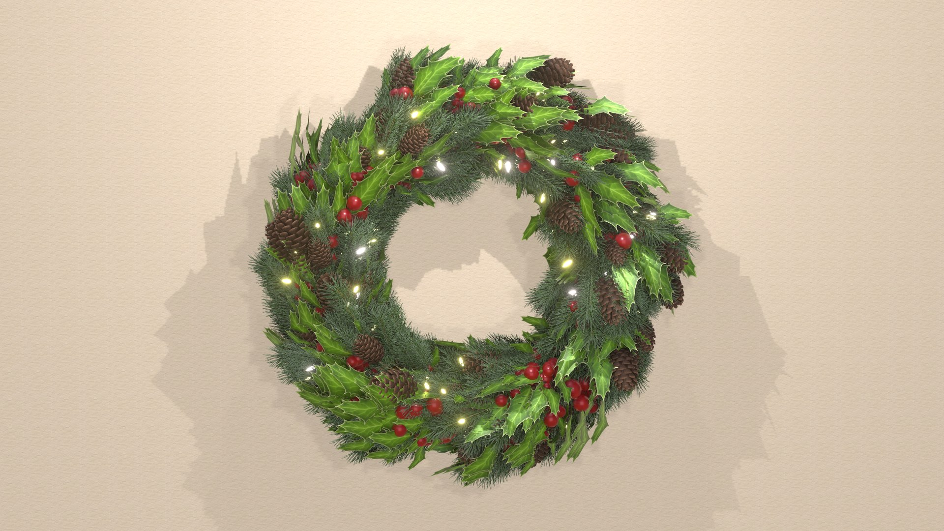 Holiday Wreath 3D Model - TurboSquid 1831112