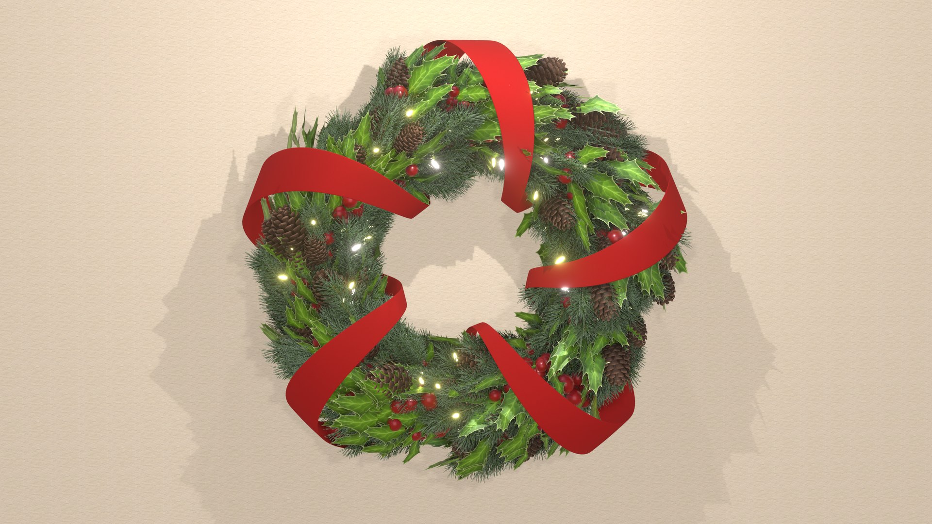 Holiday Wreath 3D Model - TurboSquid 1831112