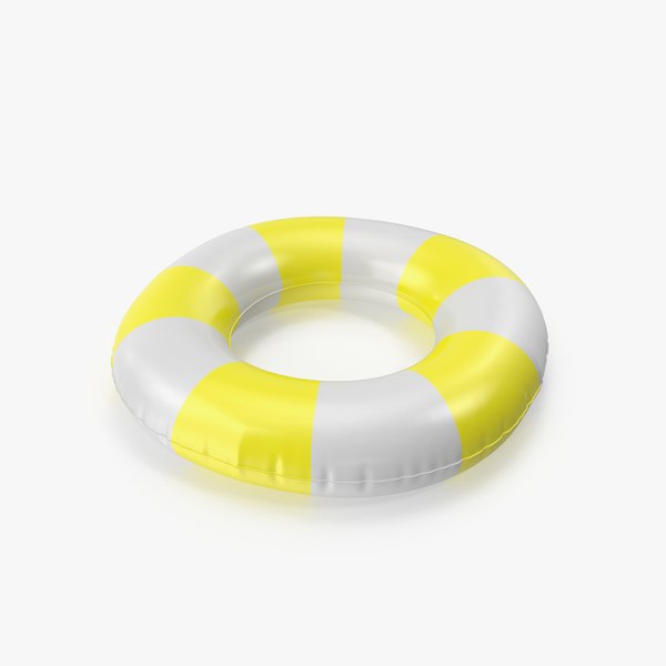 Pool Tubes with Yellow Striped Print model - TurboSquid 1753427