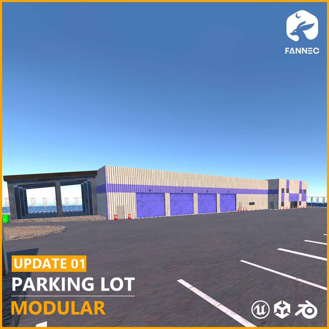 3D Modular Parking Lot V1 - All Formats - TurboSquid 2268354