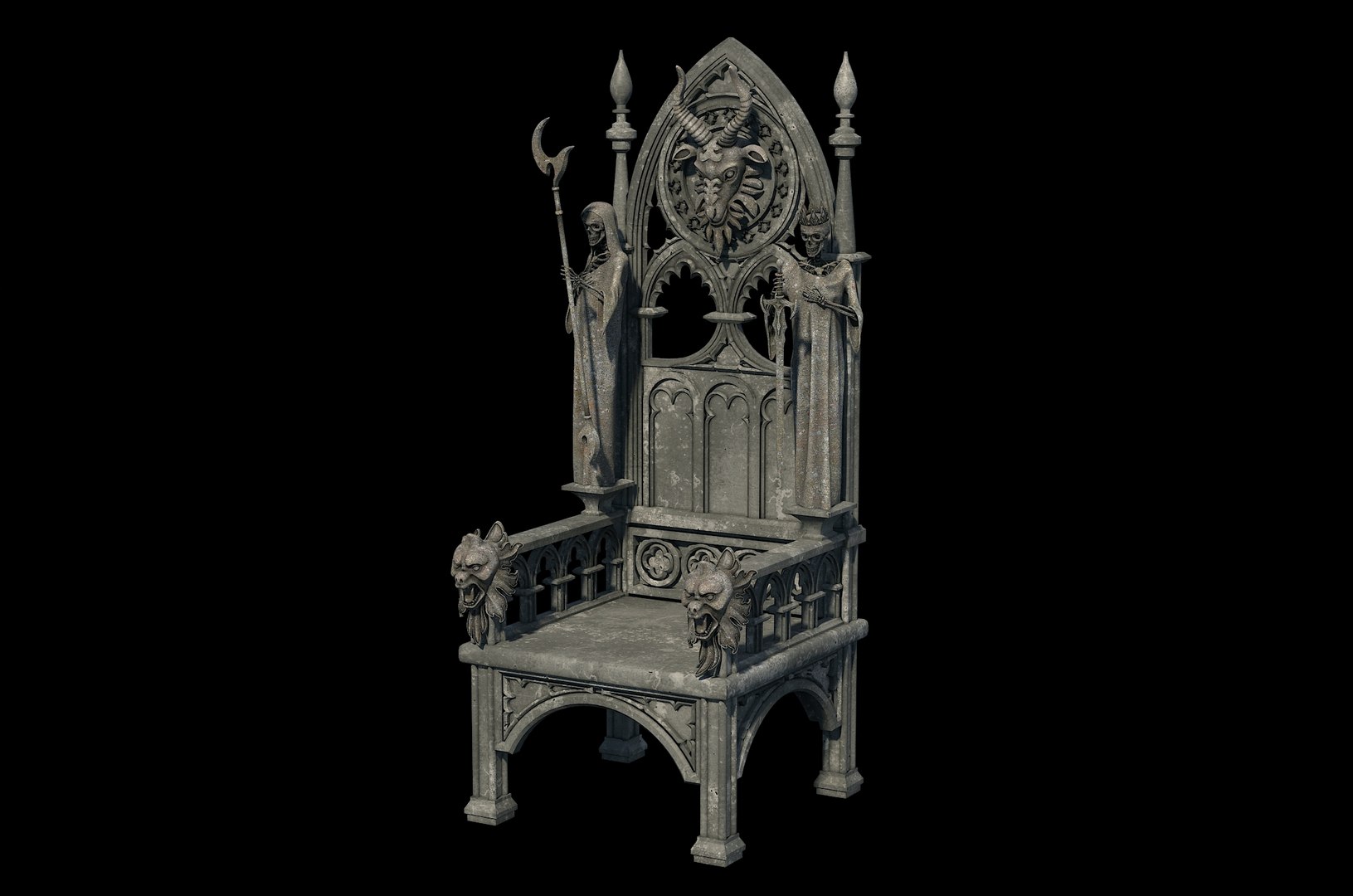 Gothic Throne 3D Model - TurboSquid 1325264