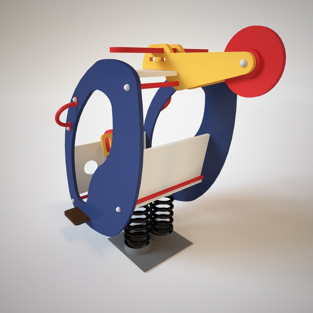 3D playground spring helicopter model - TurboSquid 1236775