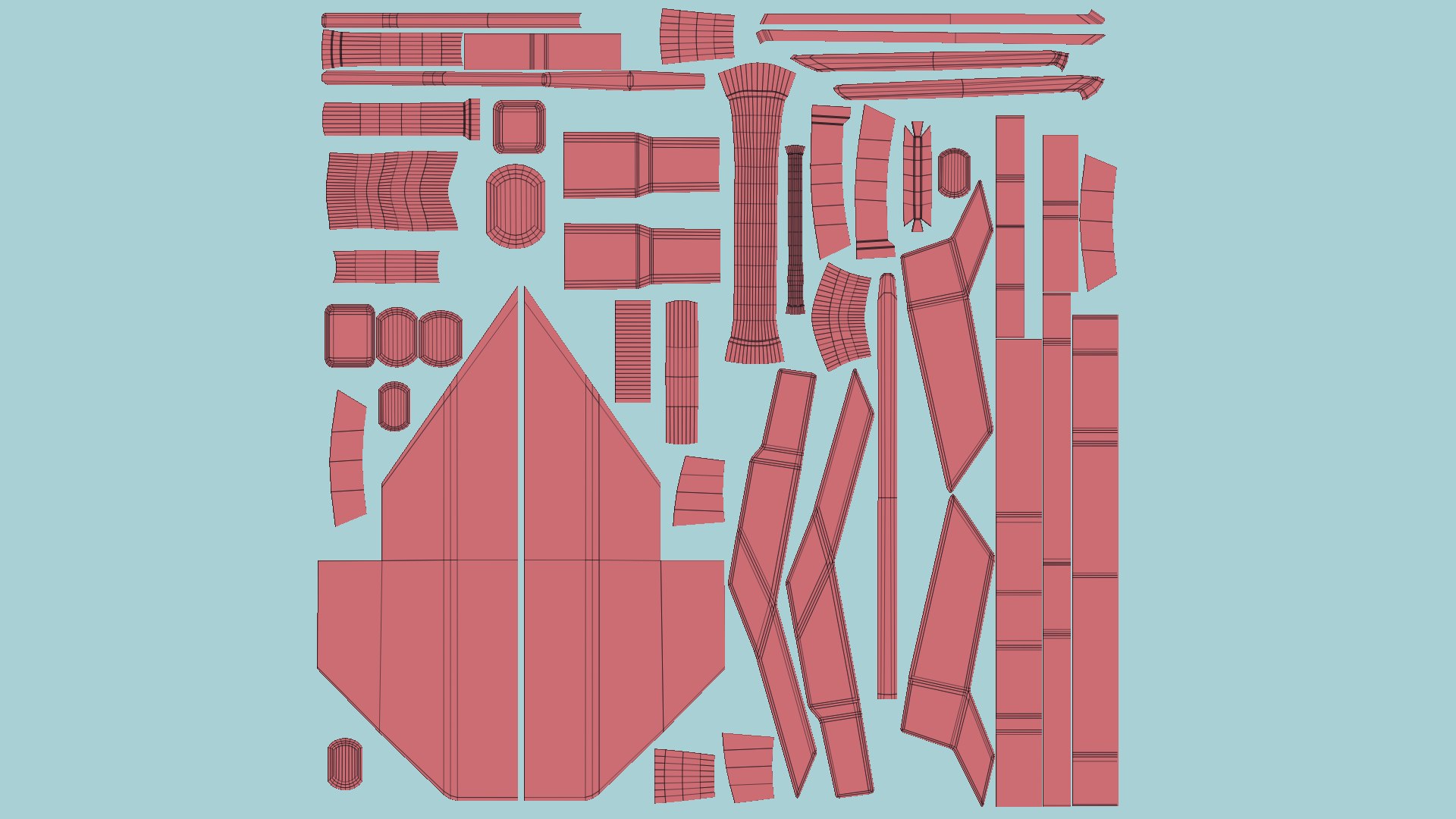 SciFi War Axe A04 Black Red - Sci Fi Weapon Design 3D model ...