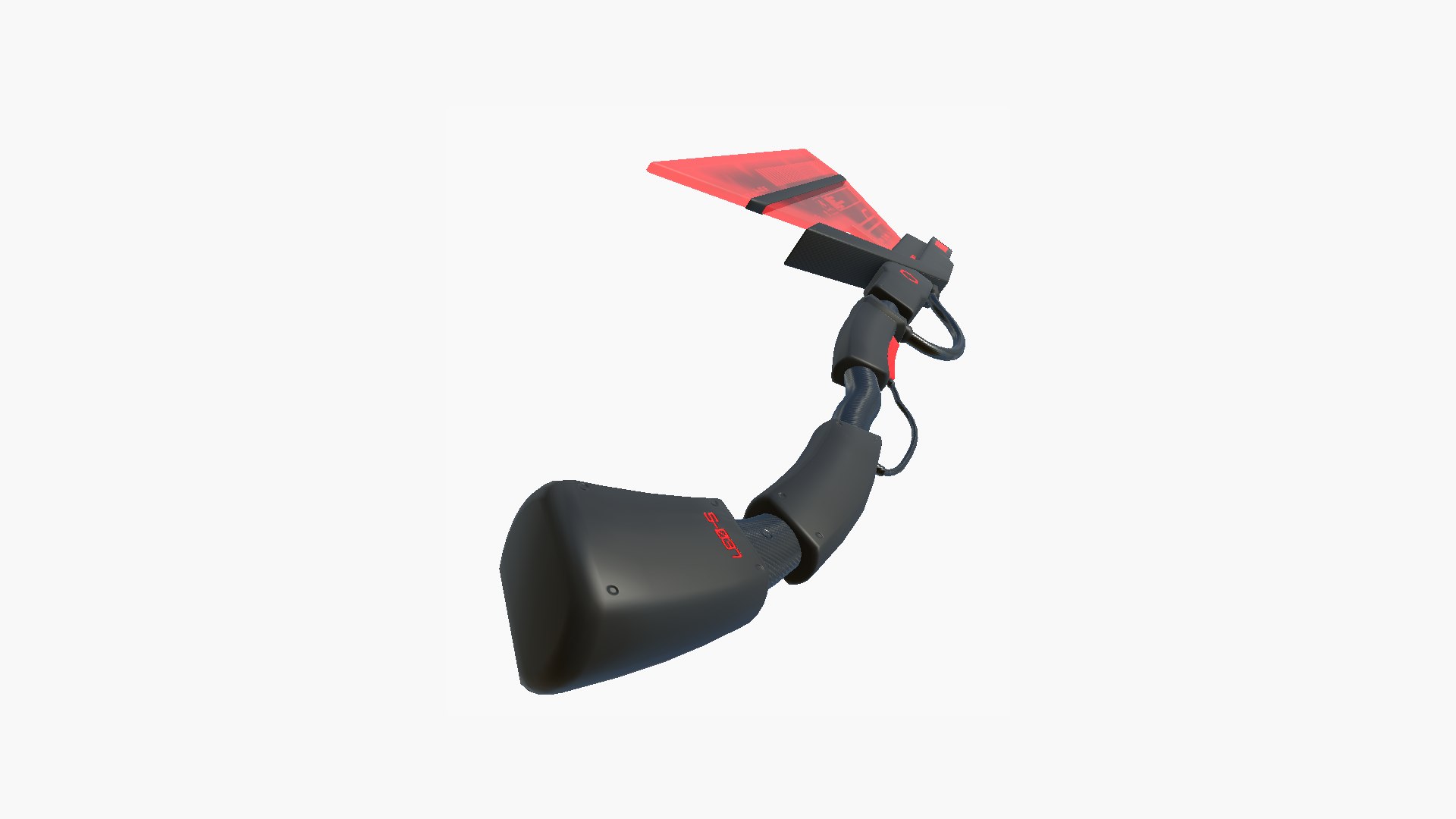 SciFi War Axe A04 Black Red - Sci Fi Weapon Design 3D model ...