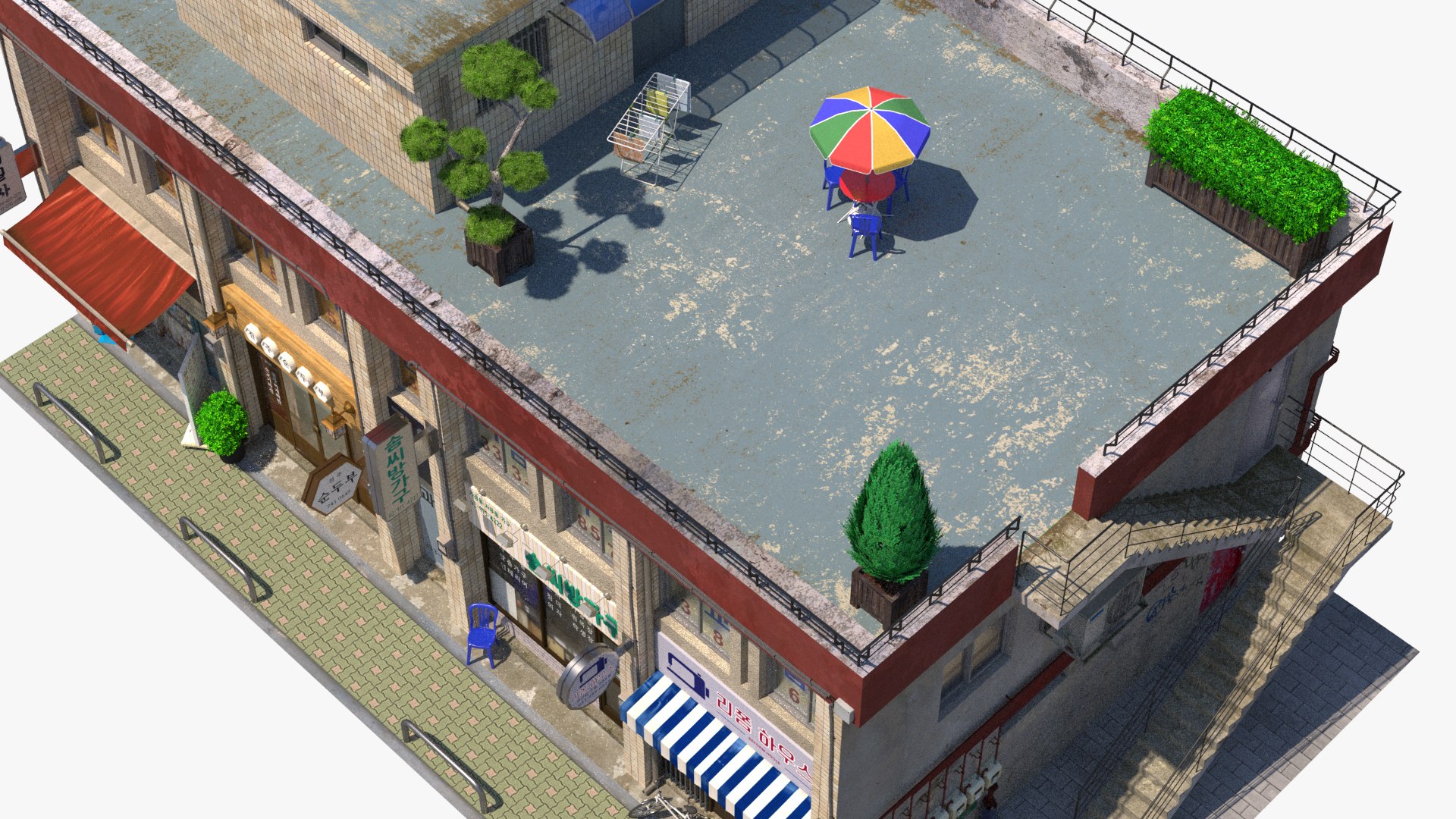 Mangwon-ro Stores model - TurboSquid 2041441