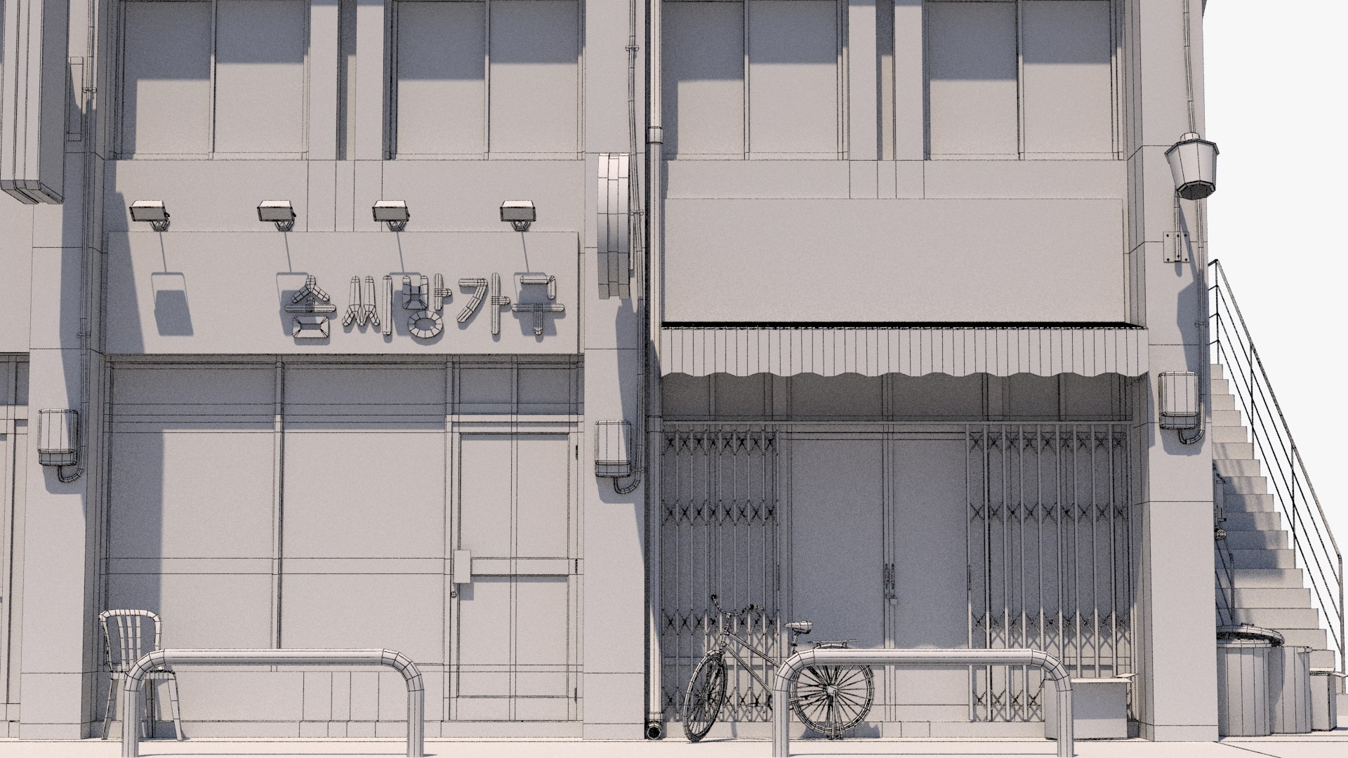 Mangwon-ro Stores model - TurboSquid 2041441