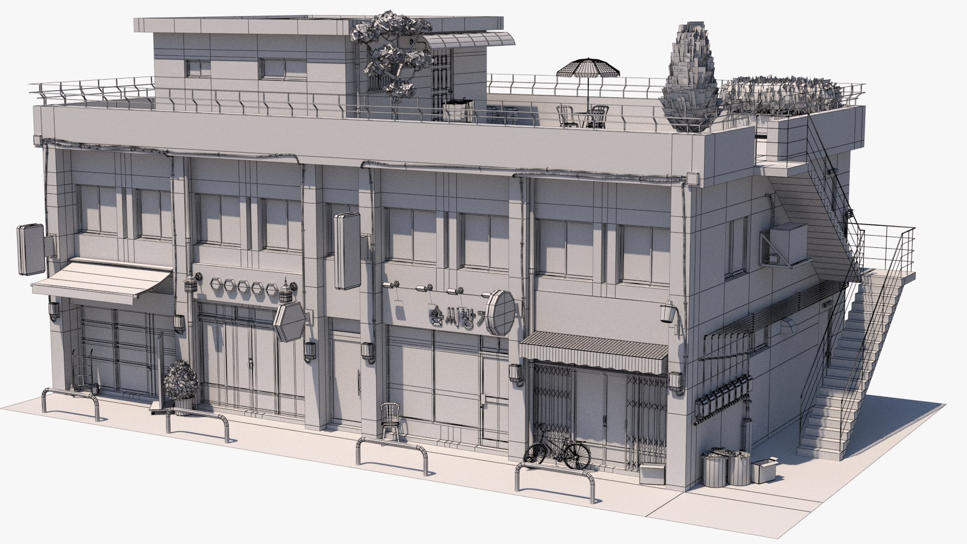 Mangwon-ro Stores model - TurboSquid 2041441