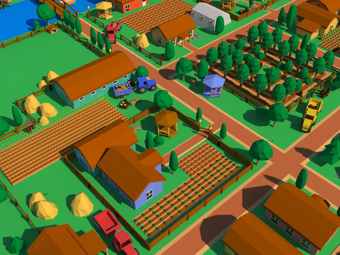 3D Farm Scene Set 100 - TurboSquid 1288193