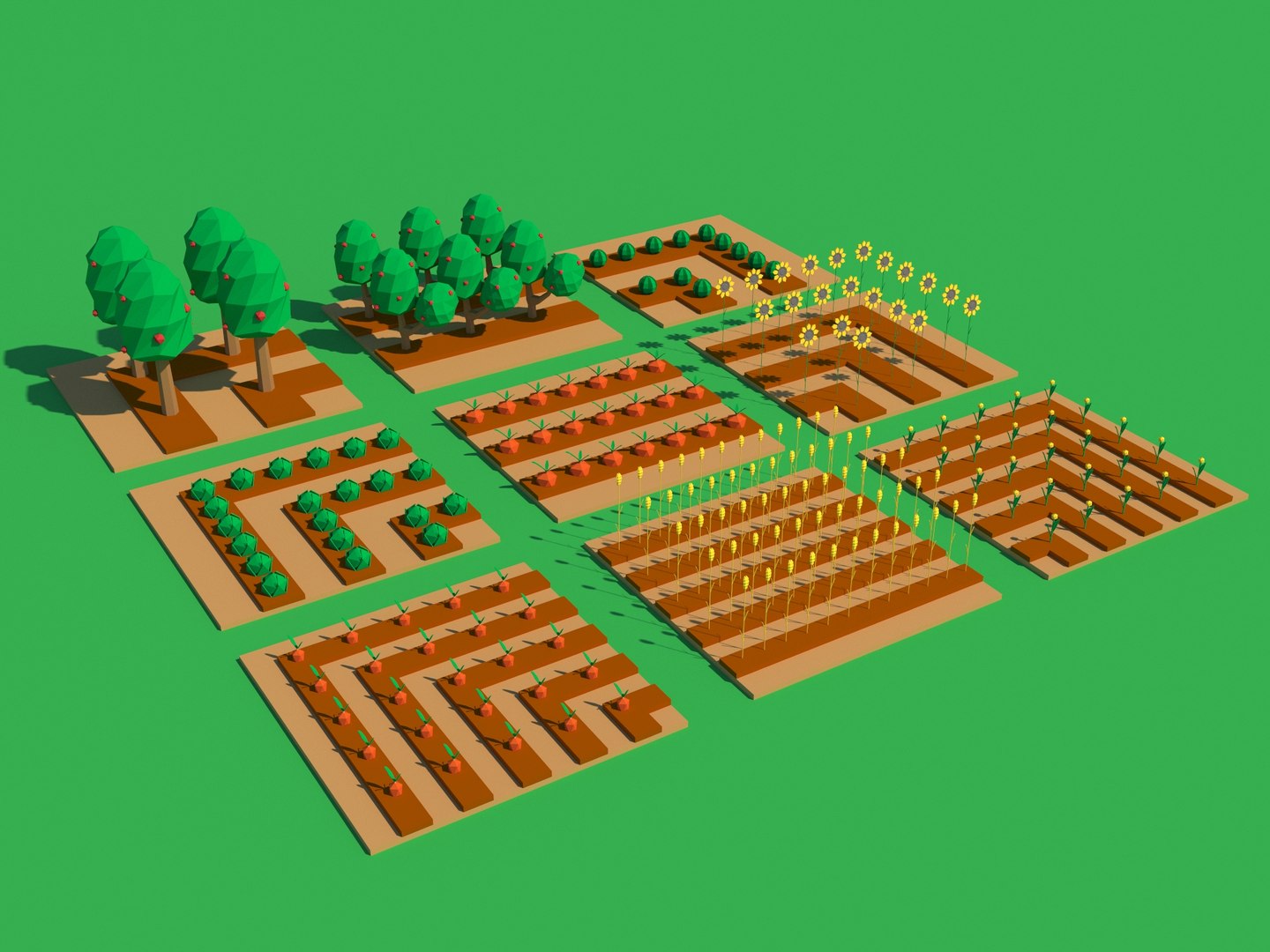 3D Farm Scene Set 100 - TurboSquid 1288193