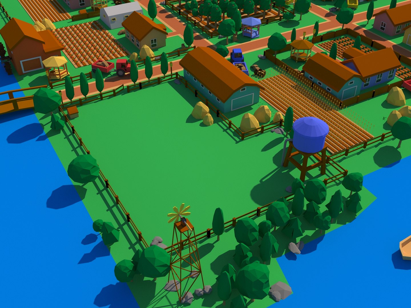 3D Farm Scene Set 100 - TurboSquid 1288193