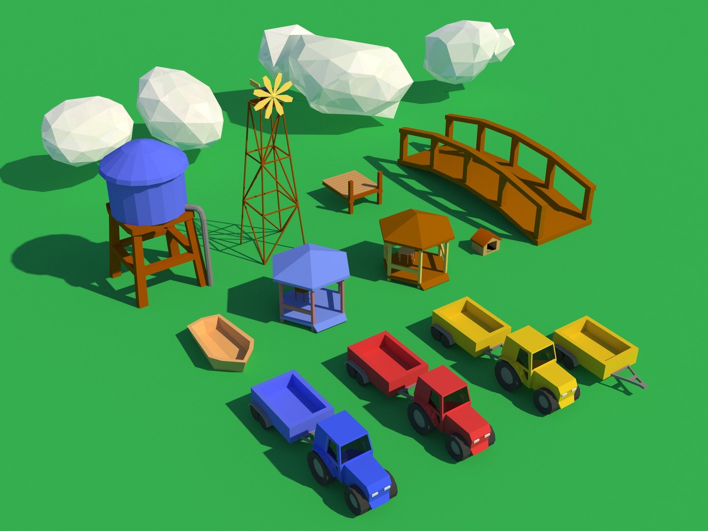 3D Farm Scene Set 100 - TurboSquid 1288193