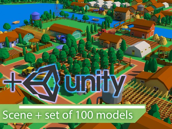 3D model Low poly farm set - TurboSquid 1821450