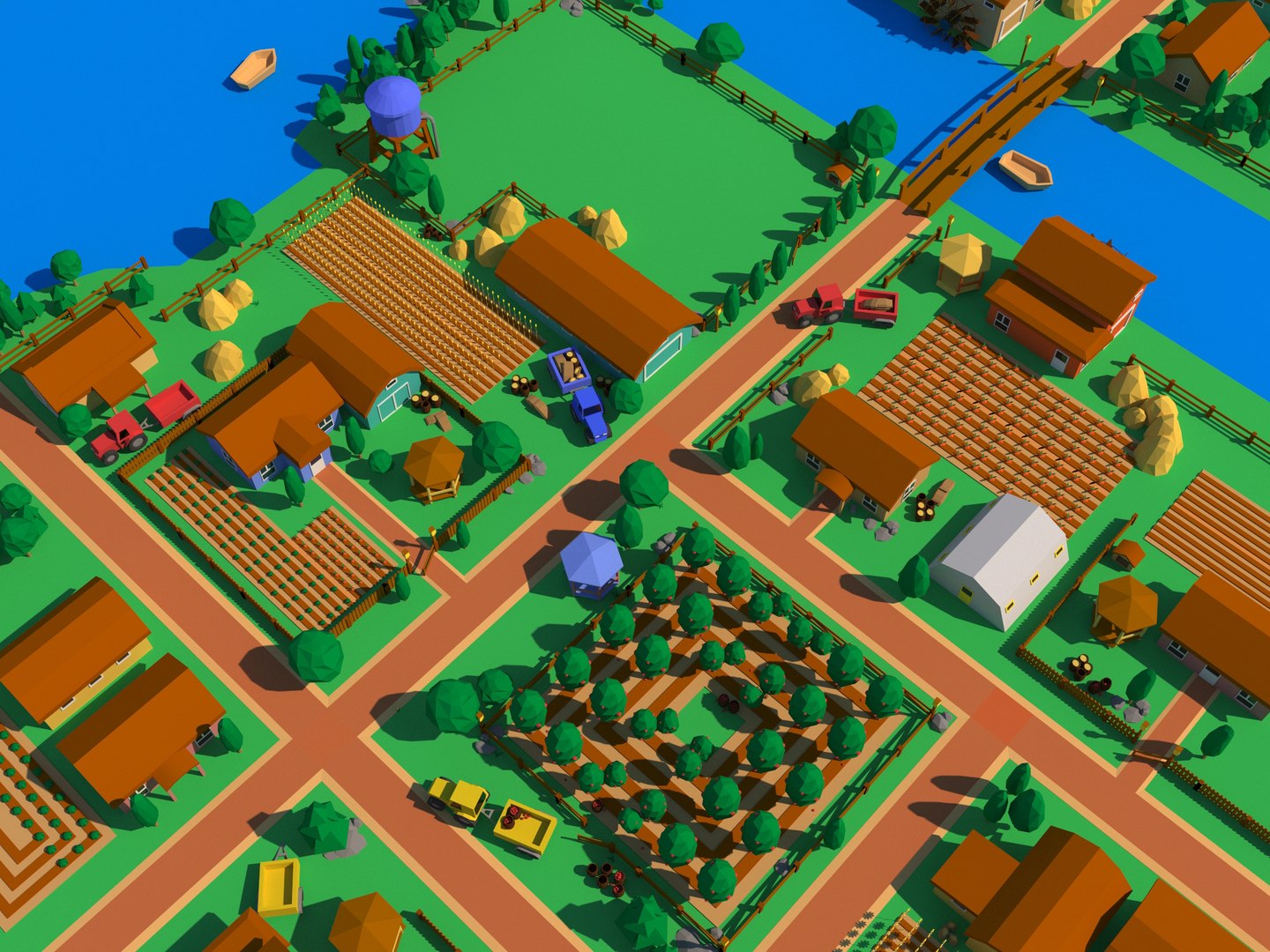 3D Farm Scene Set 100 - TurboSquid 1288193