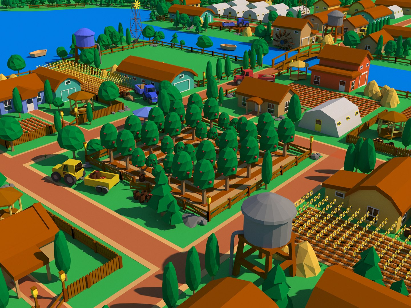3D Farm Scene Set 100 - TurboSquid 1288193