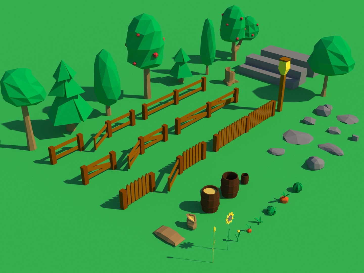 3D Farm Scene Set 100 - TurboSquid 1288193