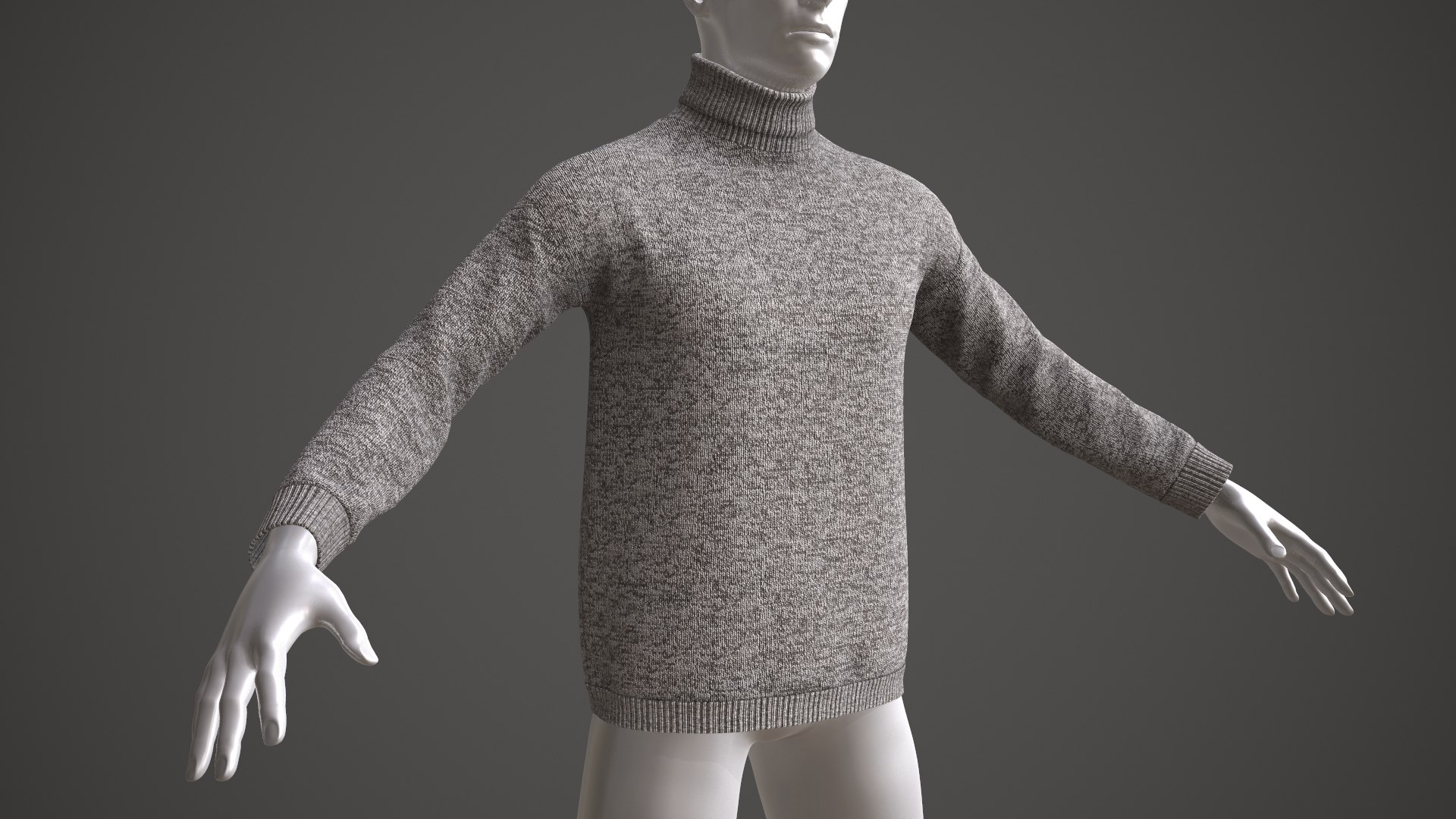 3D Sweater Gray Model - TurboSquid 1656393