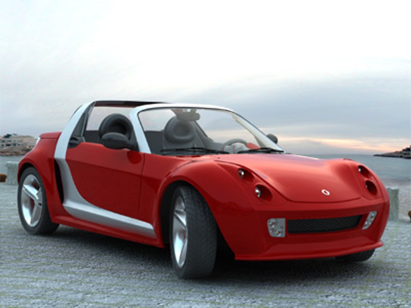 smart roadster 3d model