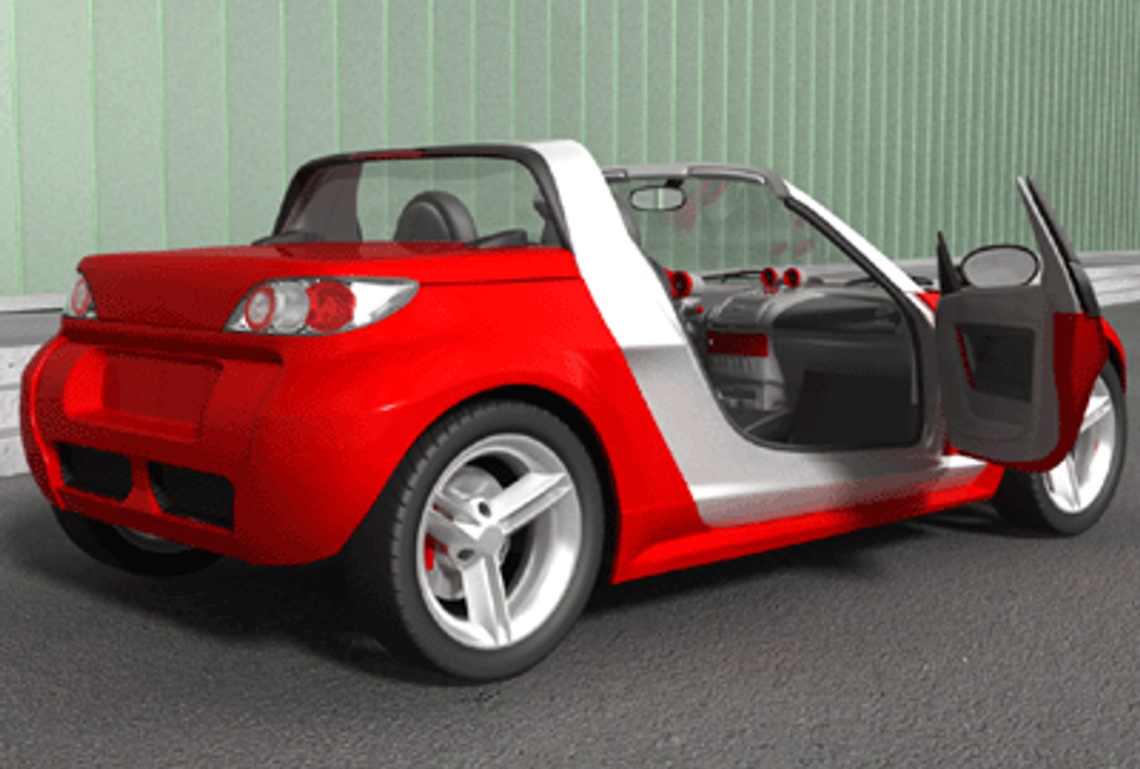 smart roadster 3d model