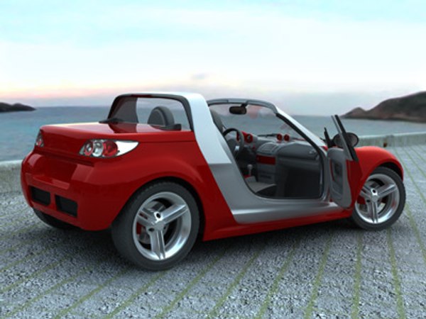 smart roadster 3d model