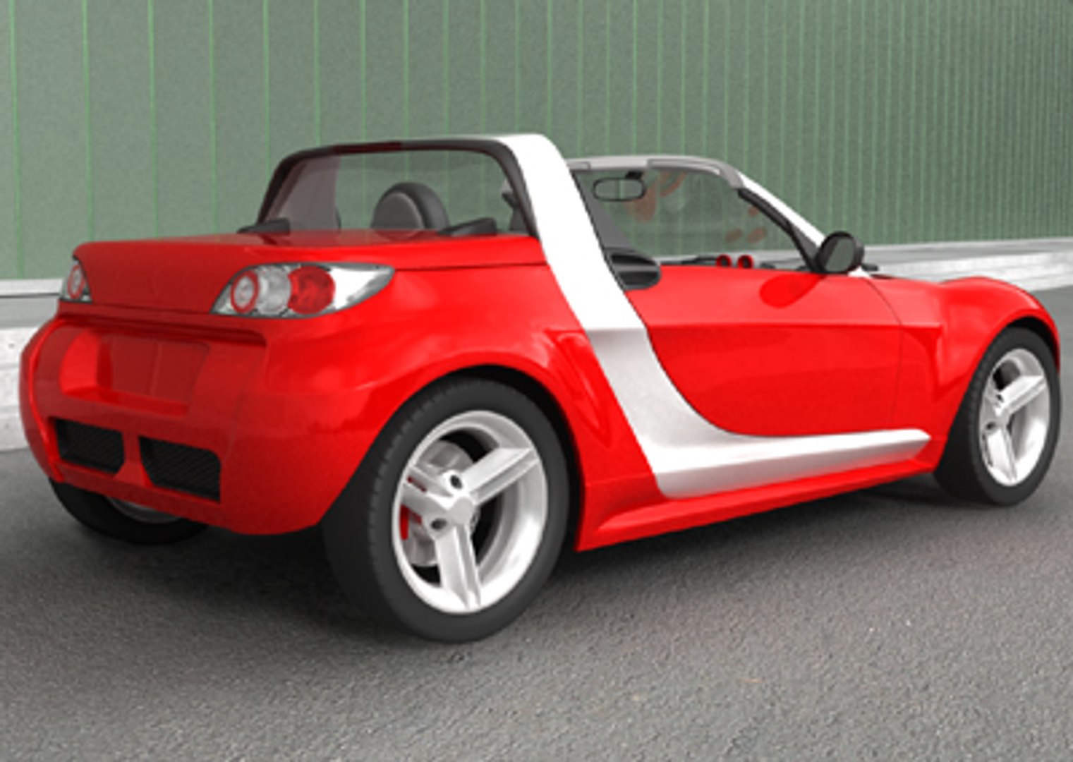smart roadster 3d model