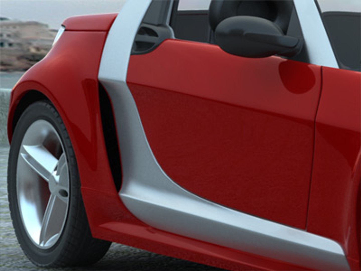 smart roadster 3d model