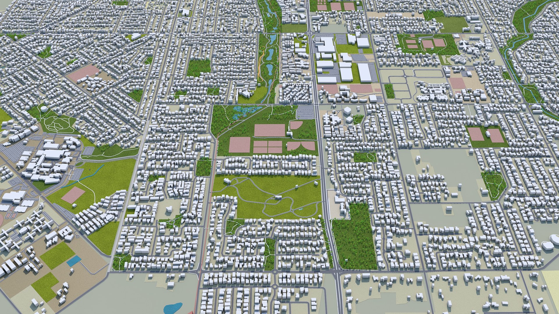 3D City Area Building Model - TurboSquid 1669300