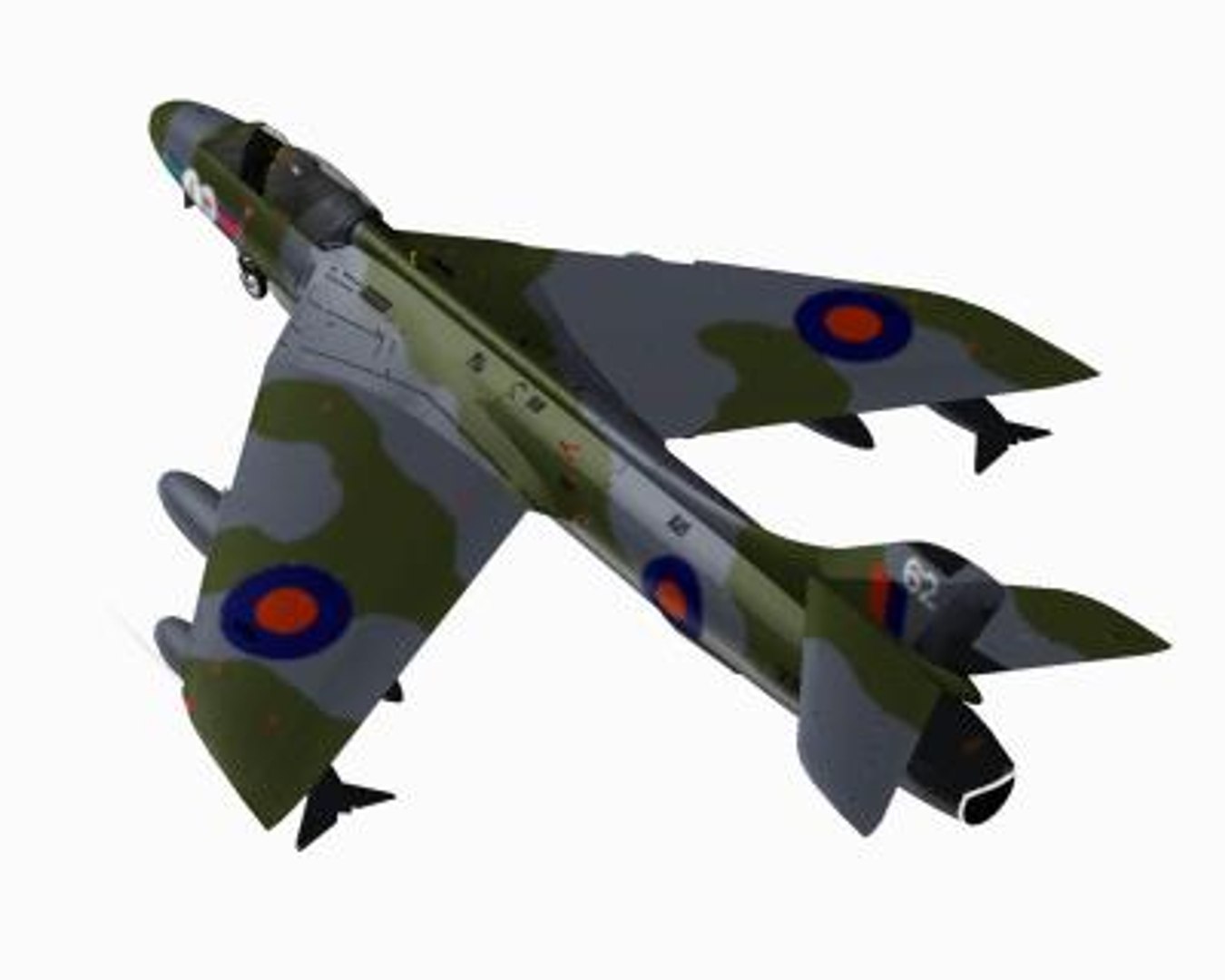 lwo hawker hunter jet fighters