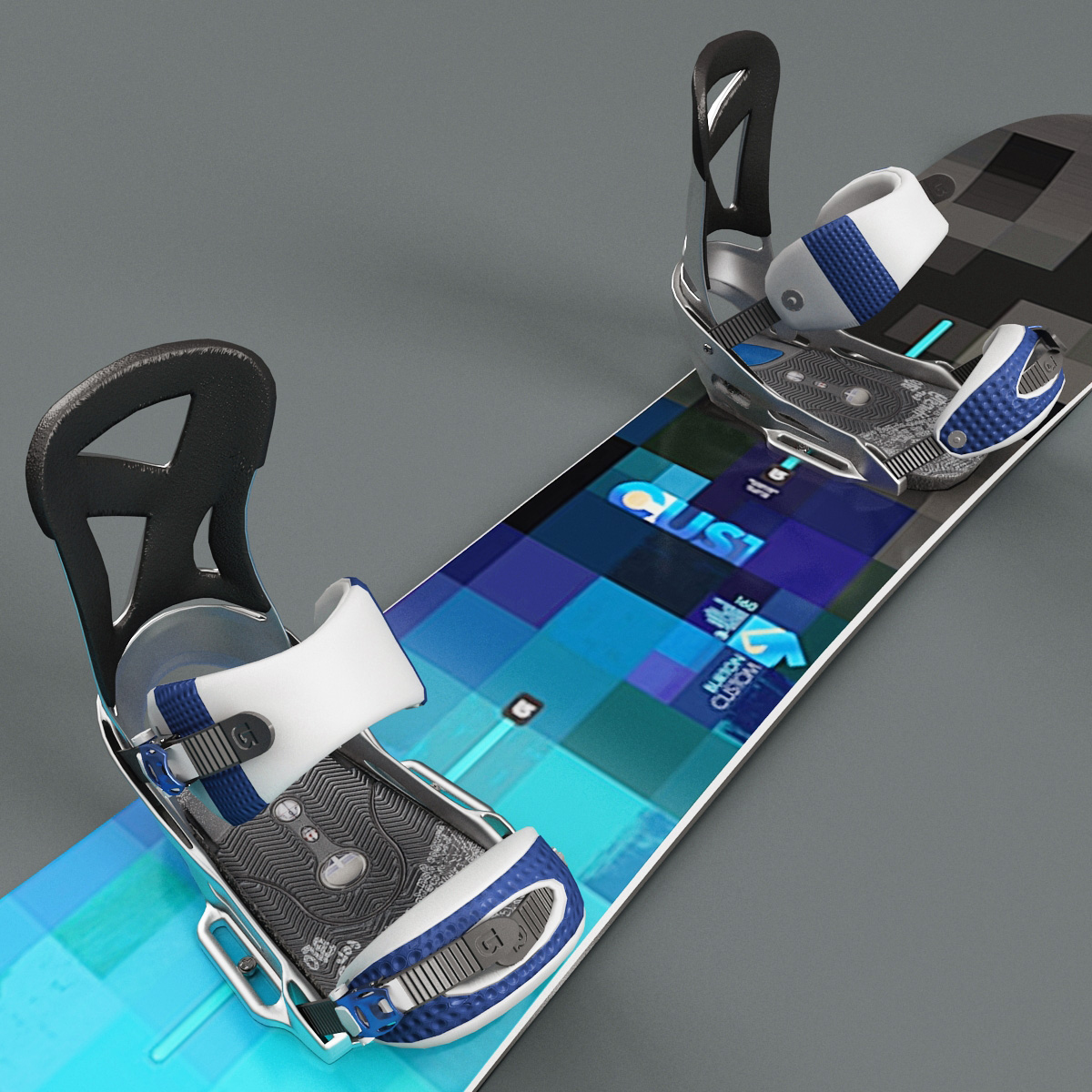 3d model snowboards set outdoor