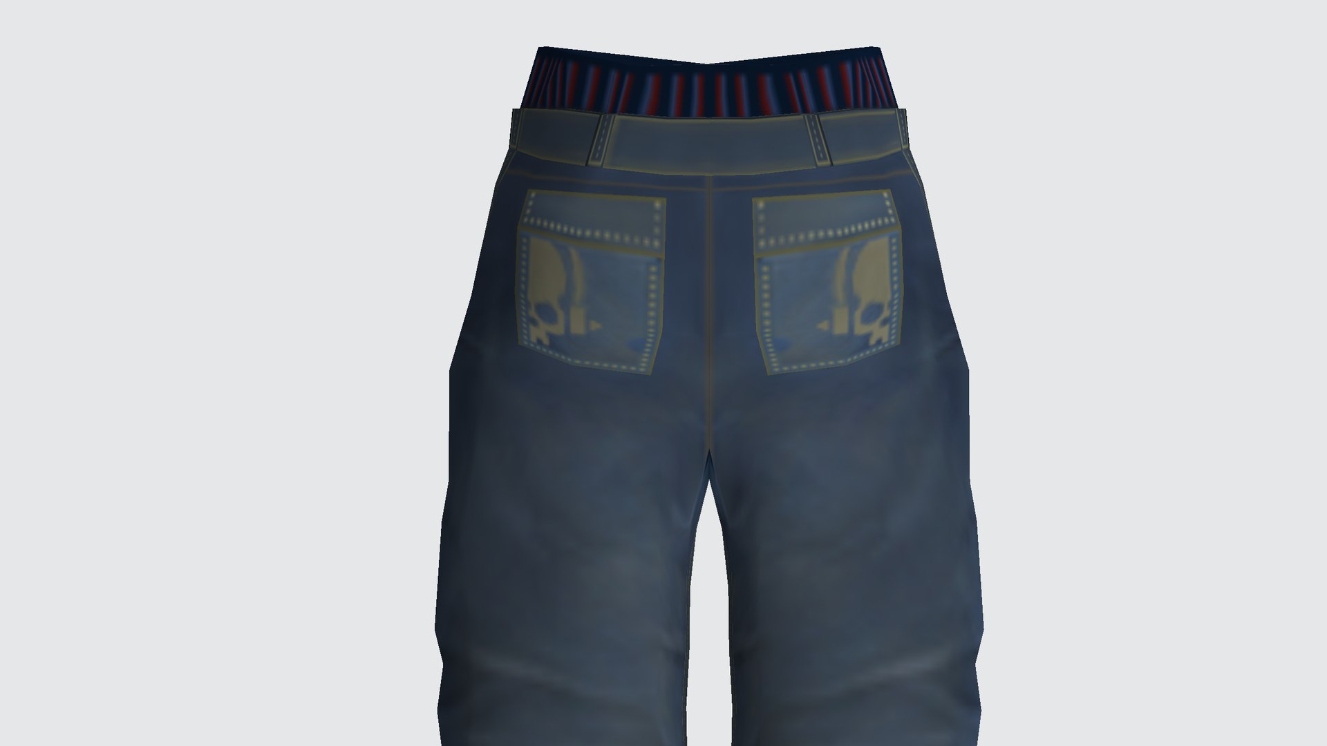 3D Male Jeans Blue - TurboSquid 2349036