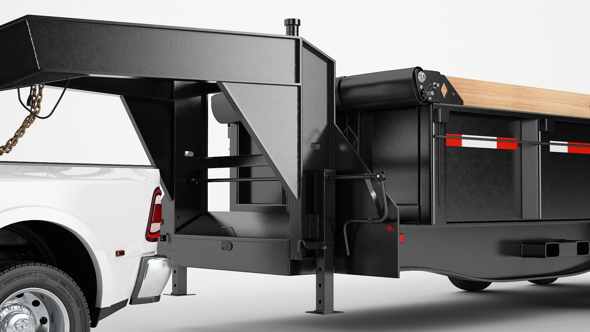 3D Dodge Ram 3500 HD 2021 Dump Trailer 02 model - TurboSquid 2106869