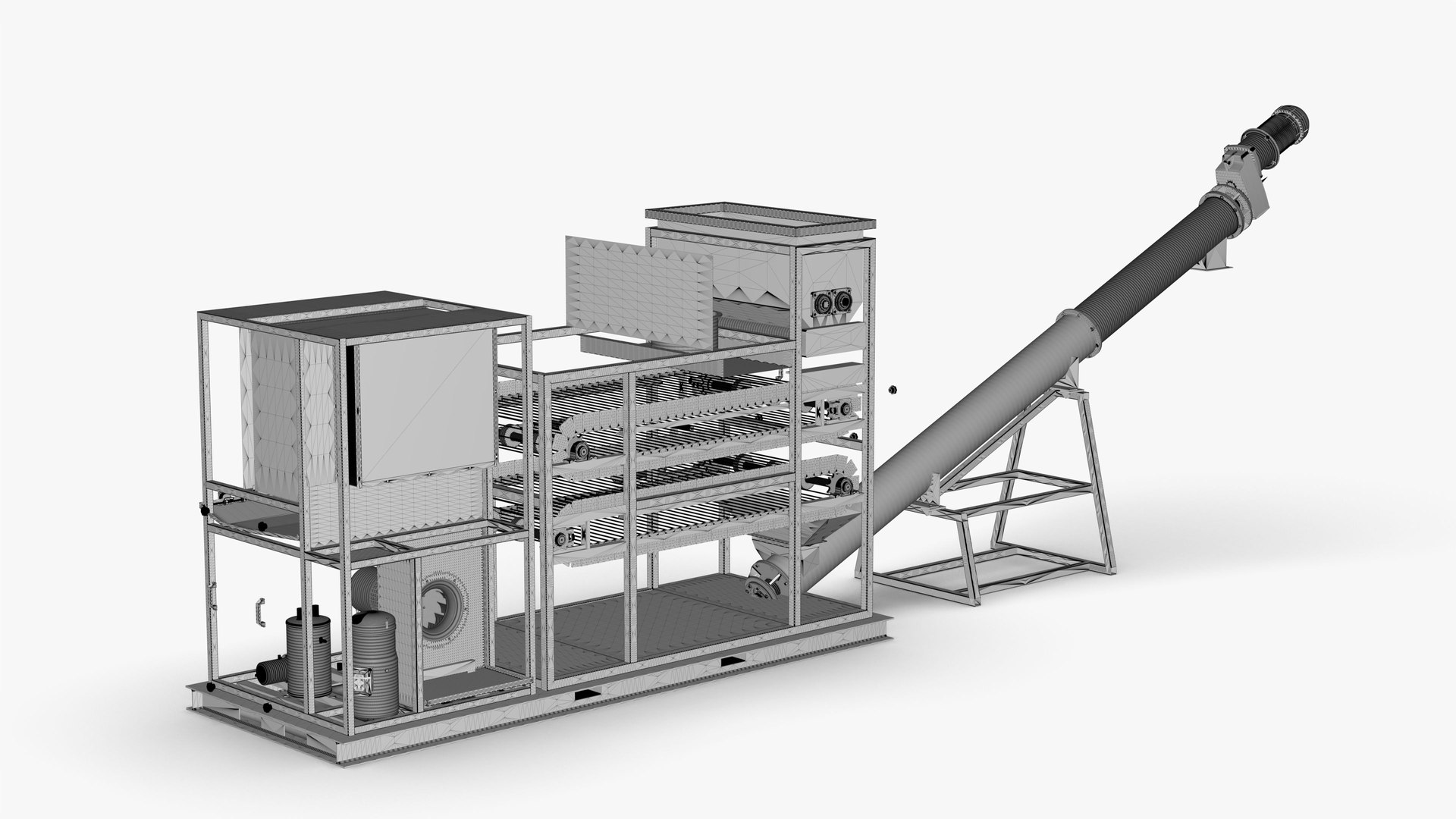 Heat Pump Sludge Drying Machine 3D - TurboSquid 2038326