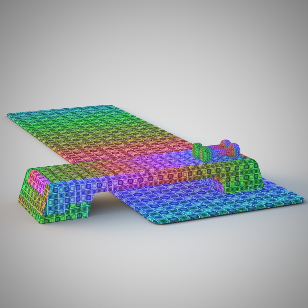3d model of fitness equipment step